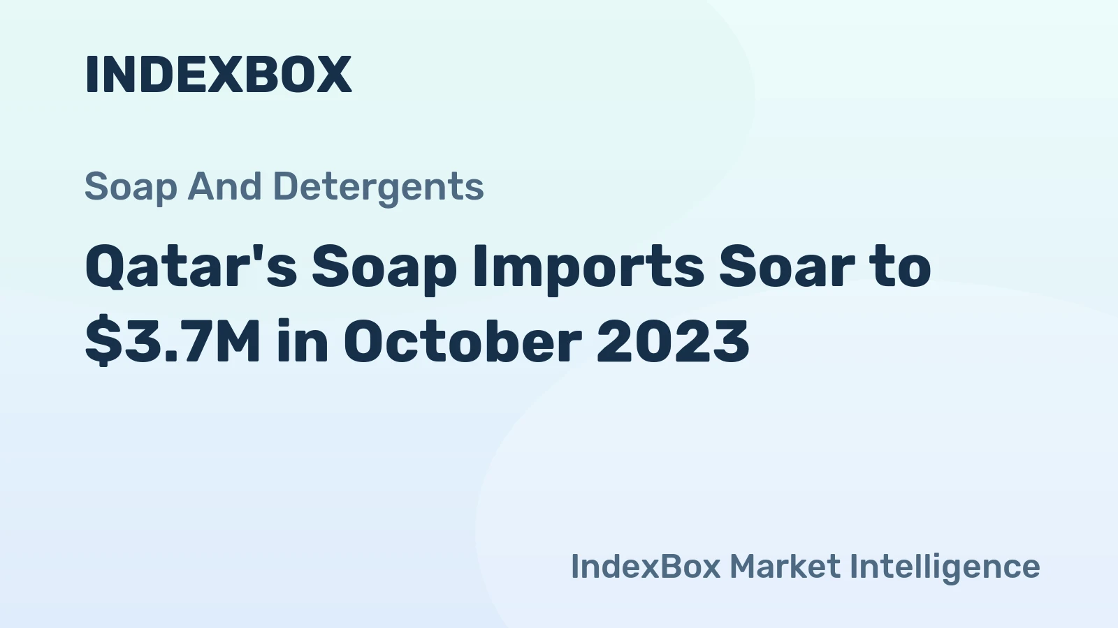 Qatar's Soap Imports Soar to $3.7M in October 2023