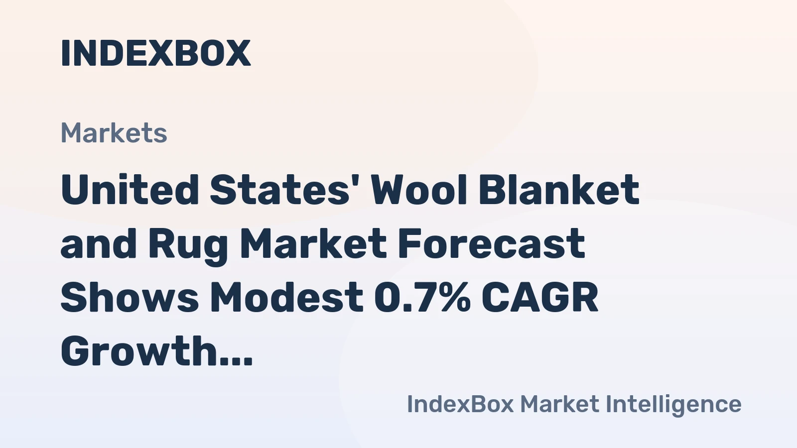 United States' Wool Blanket and Rug Market Forecast Shows Modest 0.7% CAGR Growth Through 2035