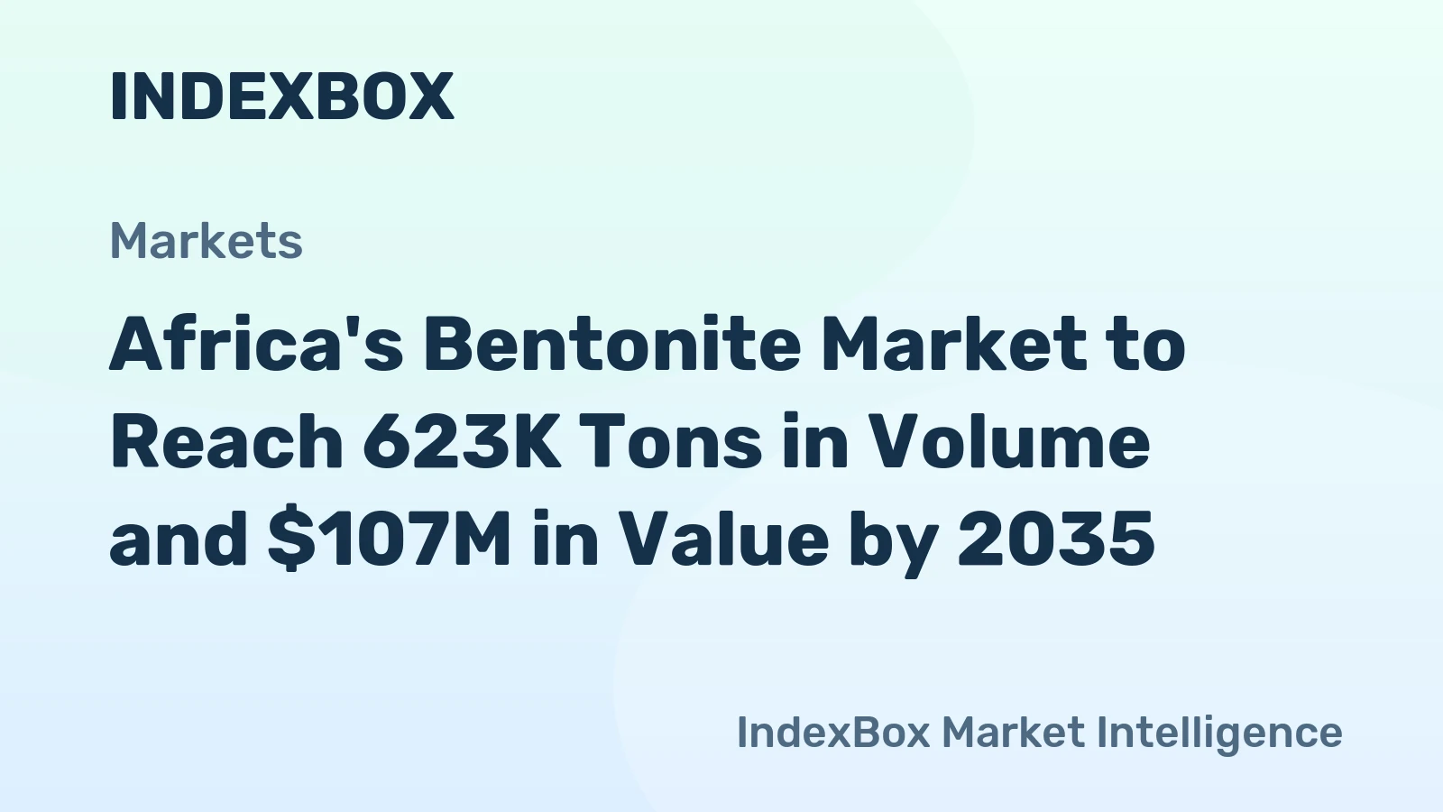 Africa's Bentonite Market to Reach 623K Tons in Volume and $107M in Value by 2035