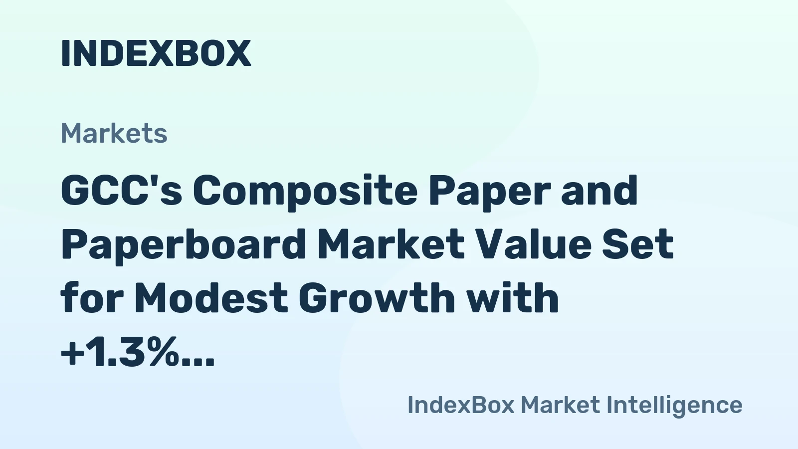 GCC's Composite Paper and Paperboard Market Value Set for Modest Growth with +1.3% CAGR Through 2035