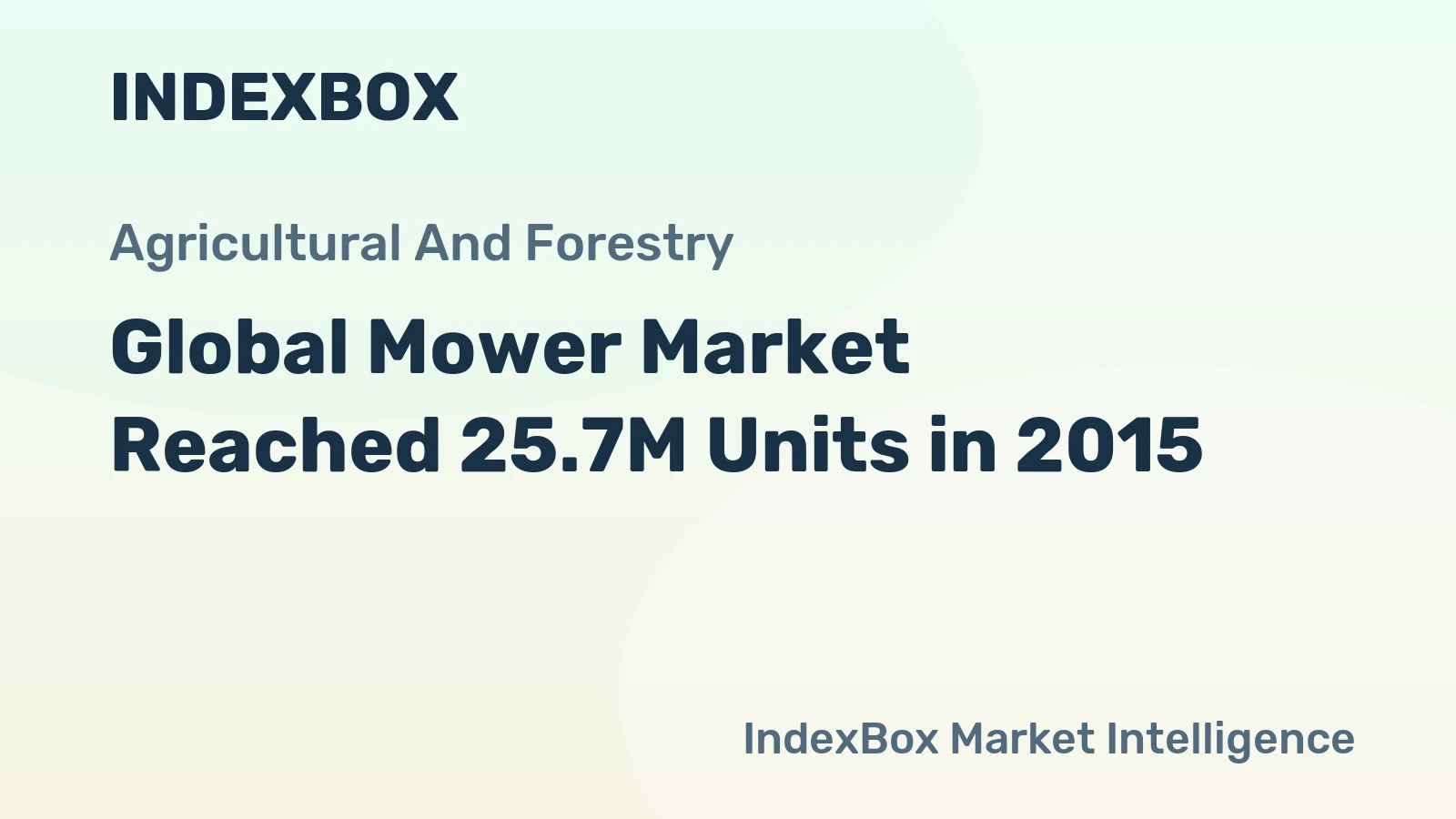 Global Mower Market Reached 25.7M Units in 2015