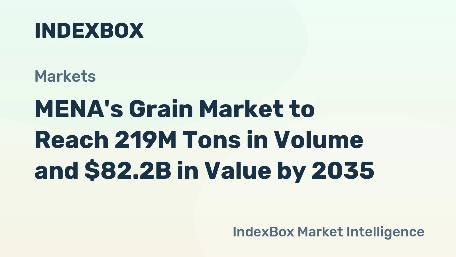 MENA's Grain Market to Reach 219M Tons in Volume and $82.2B in Value by 2035