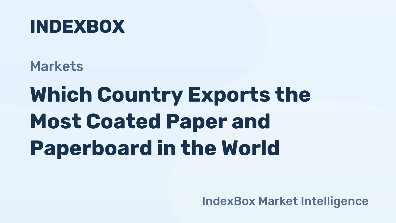 Which Country Exports the Most Coated Paper and Paperboard in the World?