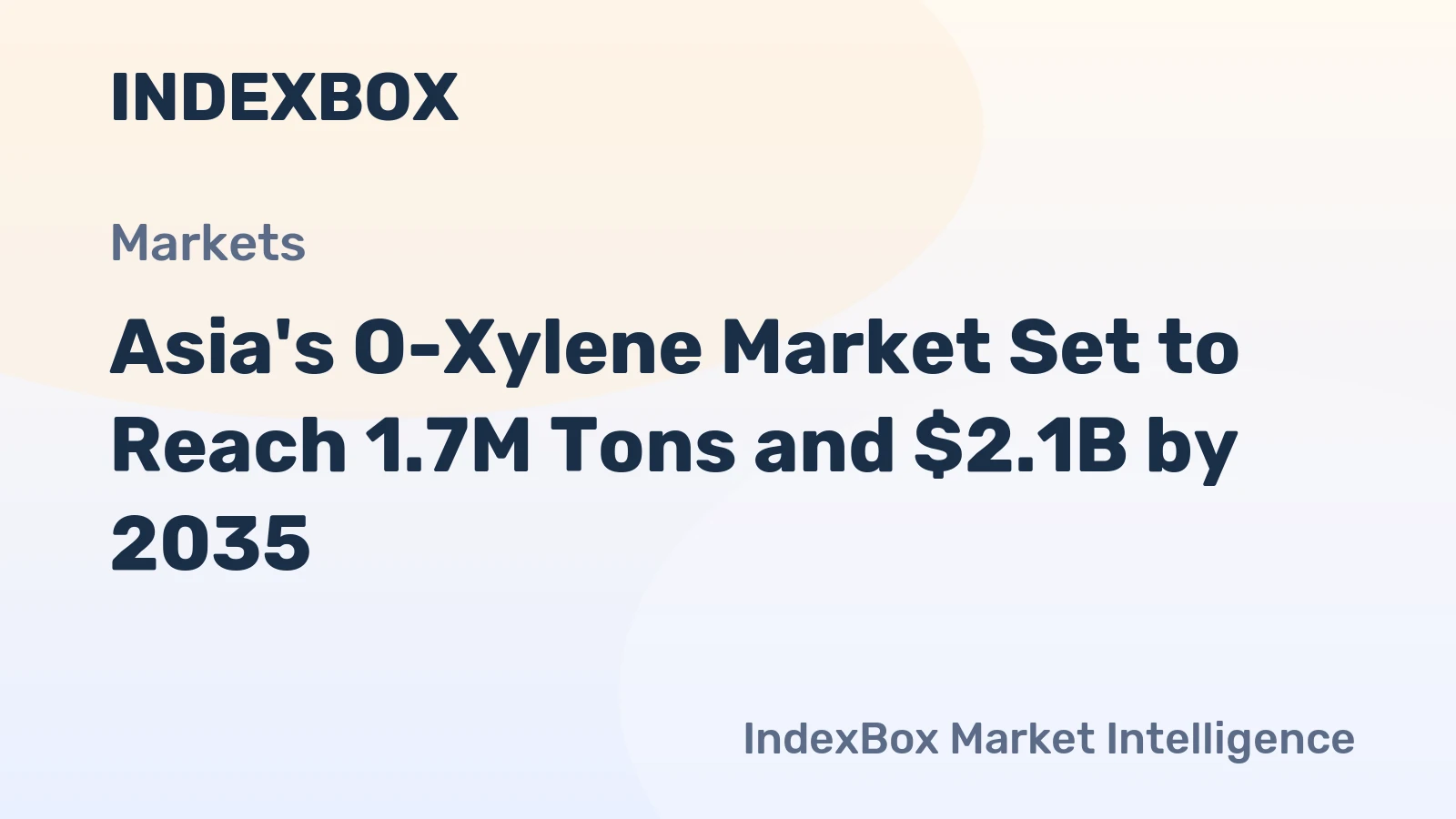 Asia's O-Xylene Market Set to Reach 1.7M Tons and $2.1B by 2035