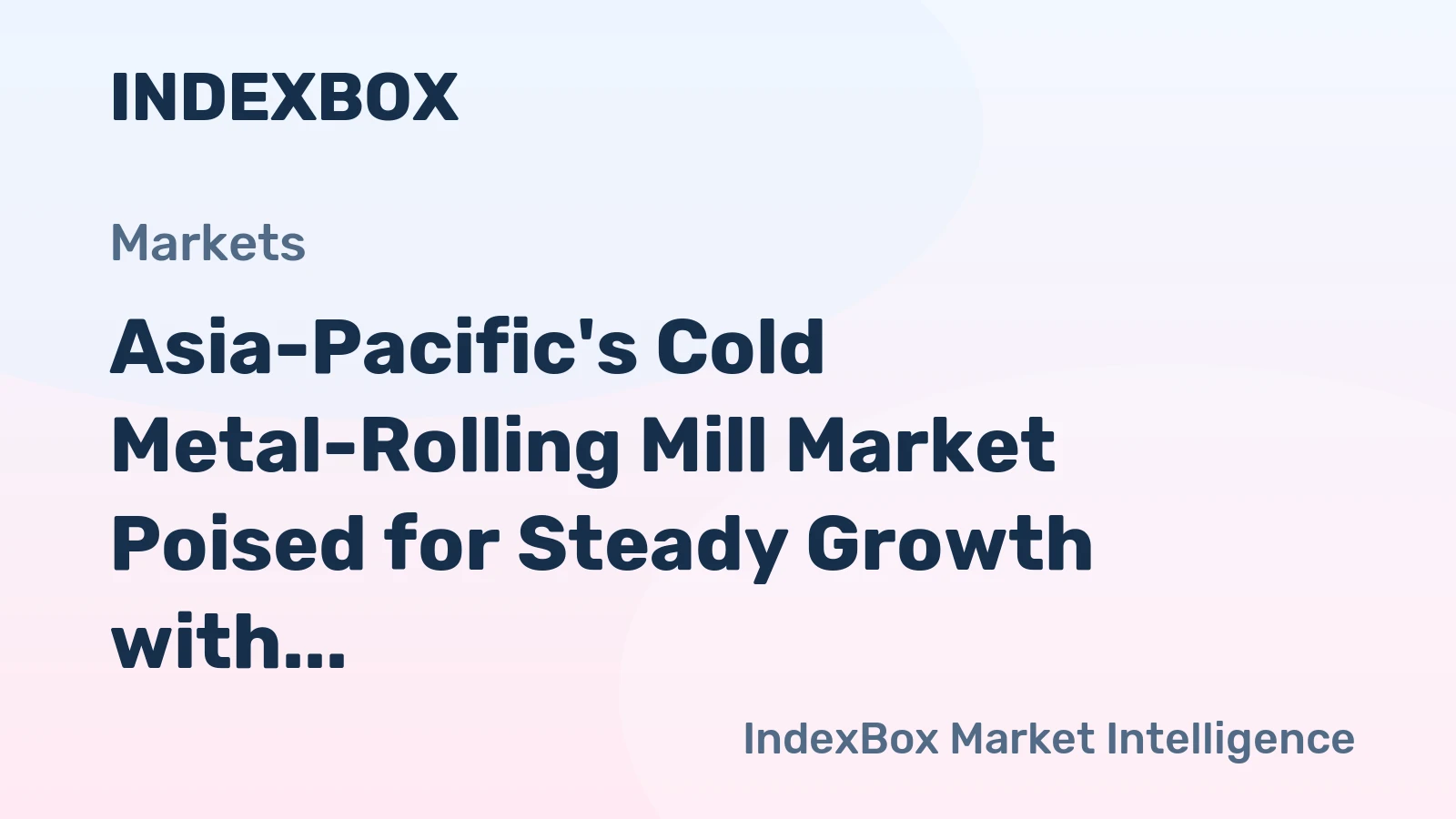 Asia-Pacific's Cold Metal-Rolling Mill Market Poised for Steady Growth with 2% CAGR Through 2035