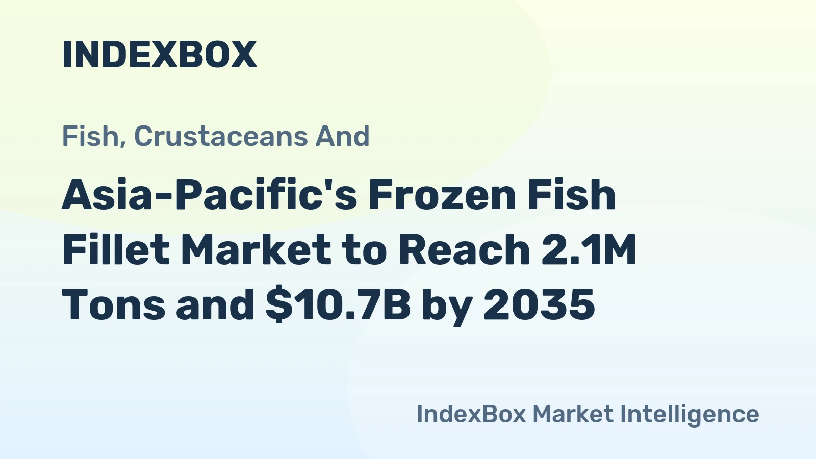 Asia-Pacific's Frozen Fish Fillet Market to Reach 2.1M Tons and $10.7B by 2035