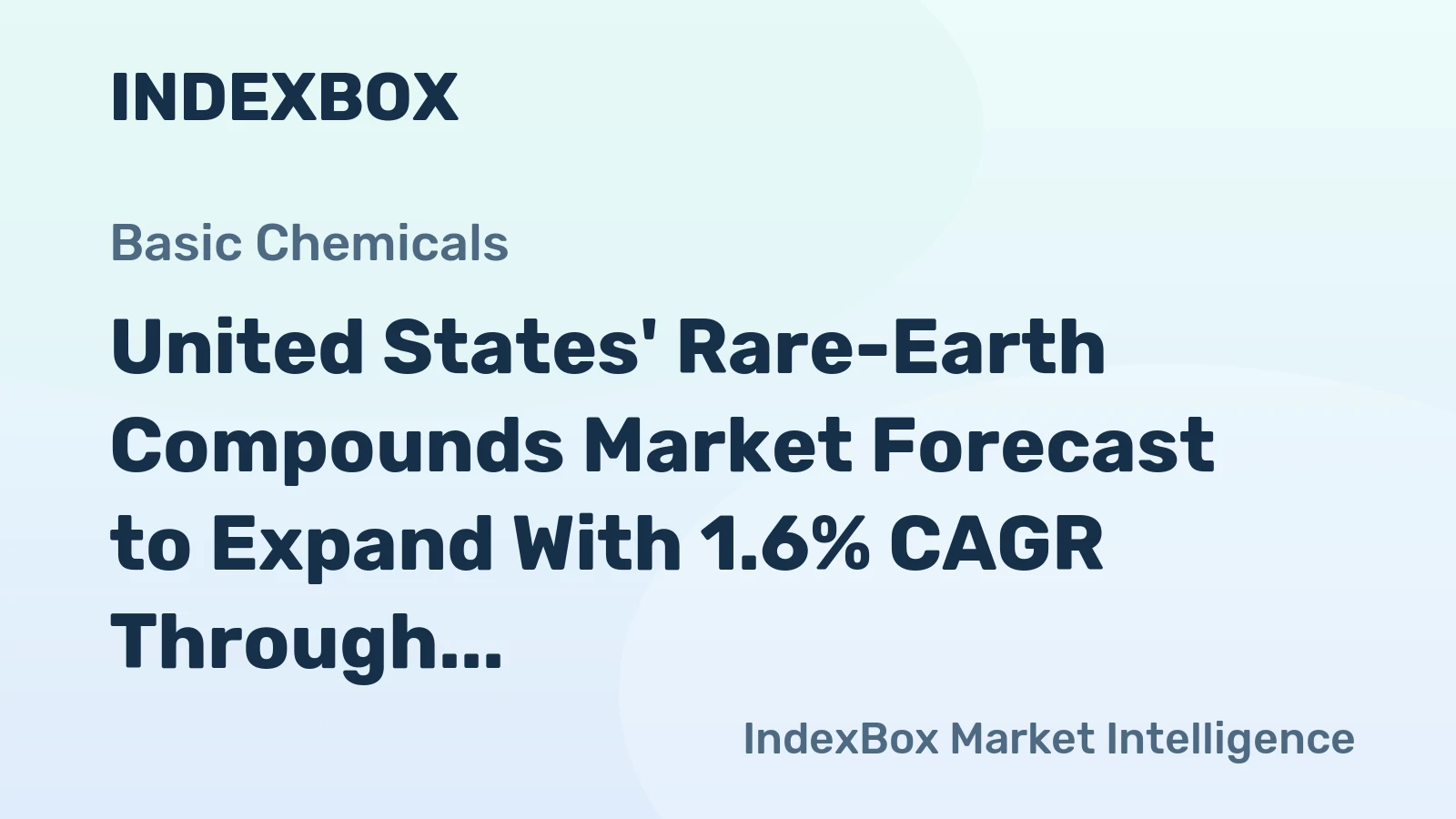 United States' Rare-Earth Compounds Market Forecast to Expand With 1.6% CAGR Through 2035