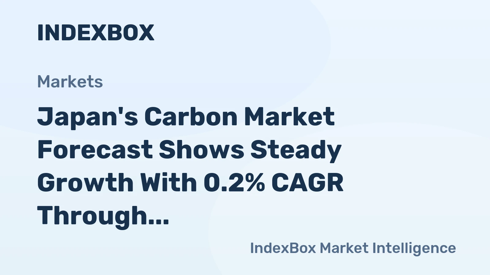Japan's Carbon Market Forecast Shows Steady Growth With 0.2% CAGR Through 2035