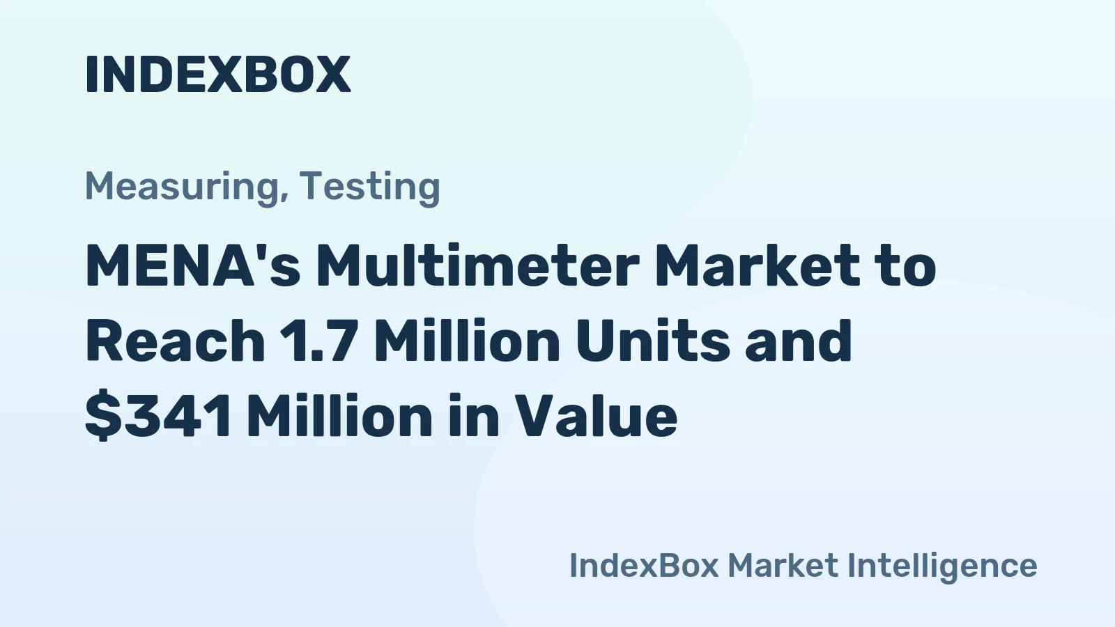MENA's Multimeter Market to Reach 1.7 Million Units and $341 Million in Value