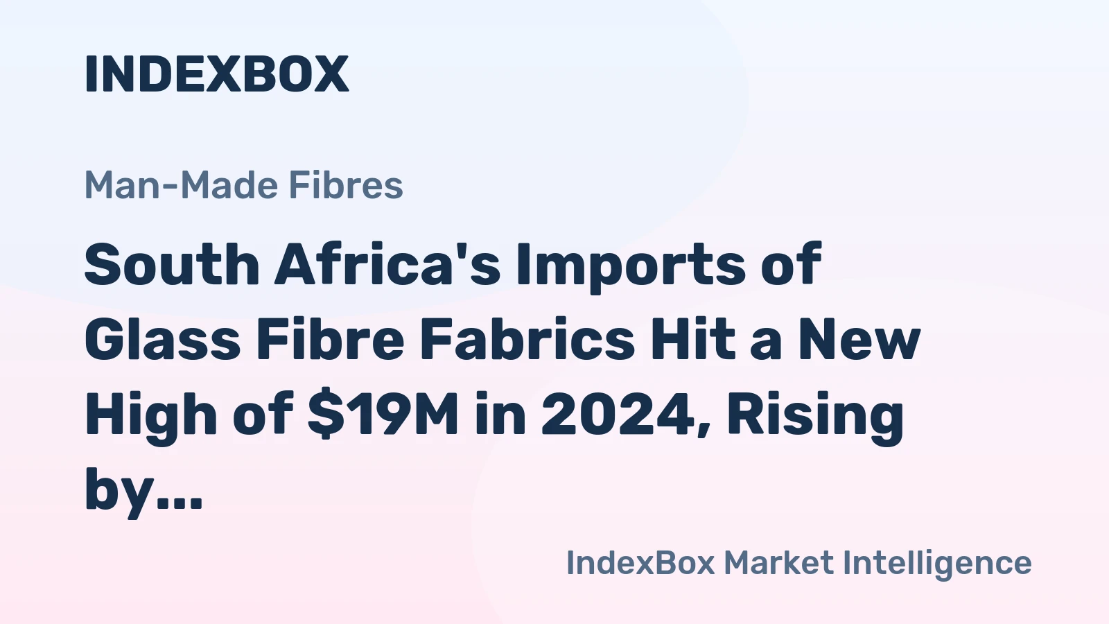 South Africa's Imports of Glass Fibre Fabrics Hit a New High of $19M in 2024, Rising by 1%