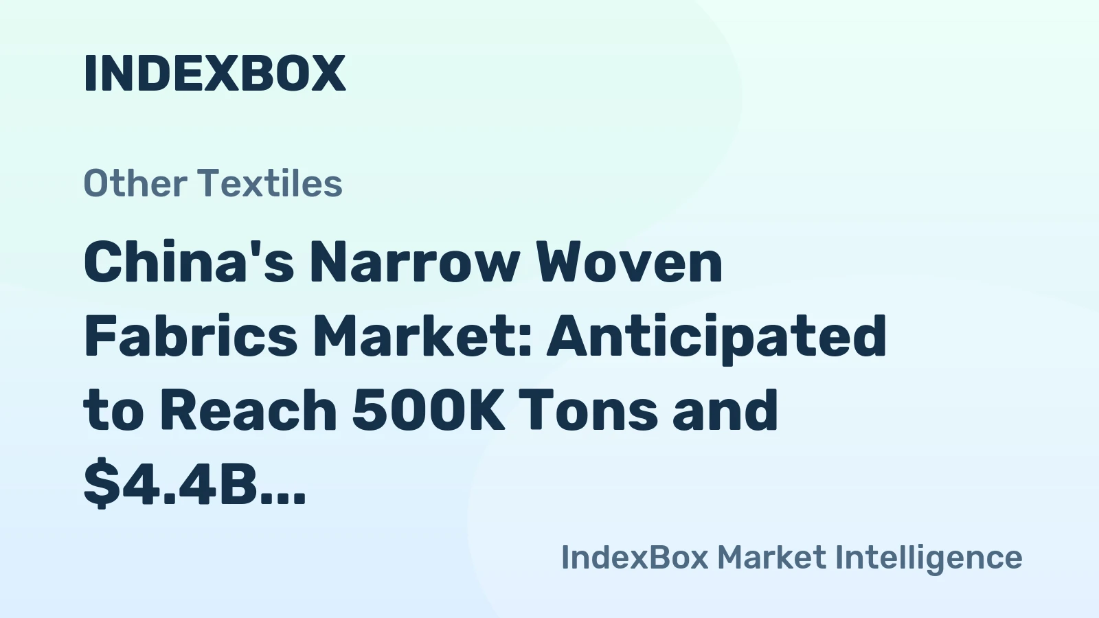 China's Narrow Woven Fabrics Market: Anticipated to Reach 500K Tons and $4.4B in Value by 2035