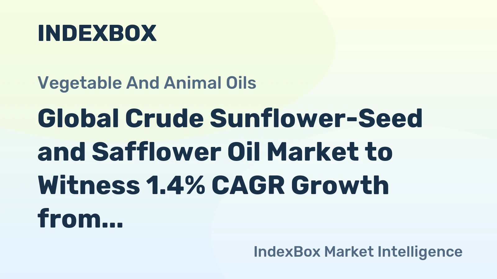 Global Crude Sunflower-Seed and Safflower Oil Market to Witness 1.4% CAGR Growth from 2024-2035, Reaching $37.4B in Value