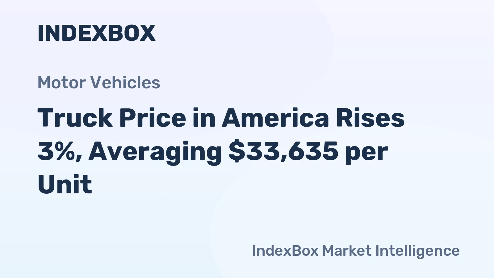 Truck Price in America Rises 3%, Averaging $33,635 per Unit