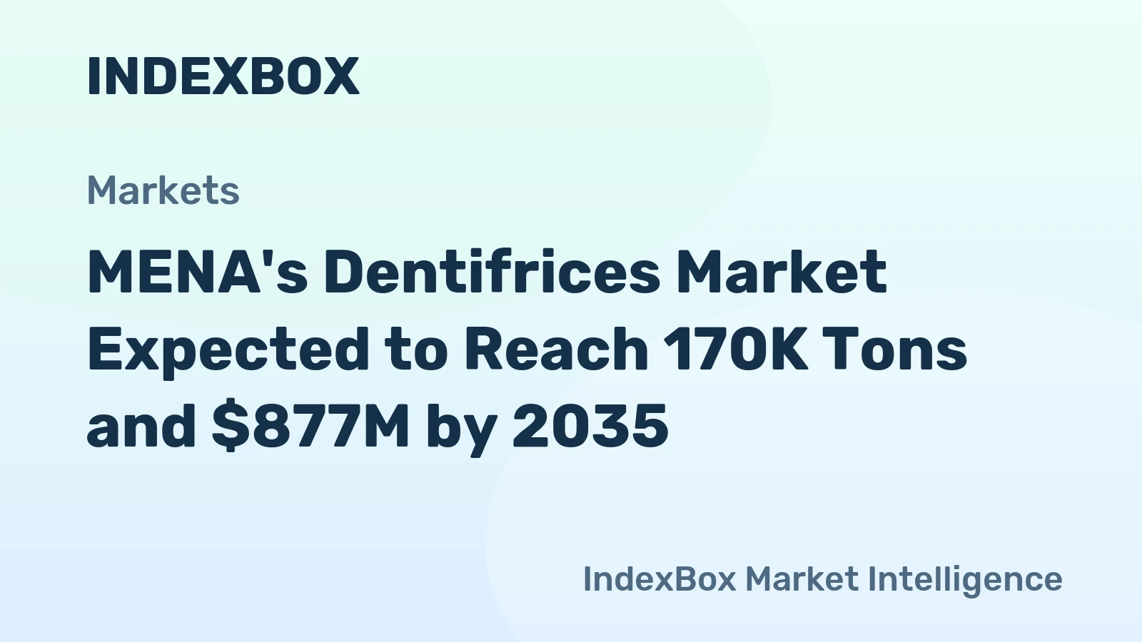MENA's Dentifrices Market Expected to Reach 170K Tons and $877M by 2035