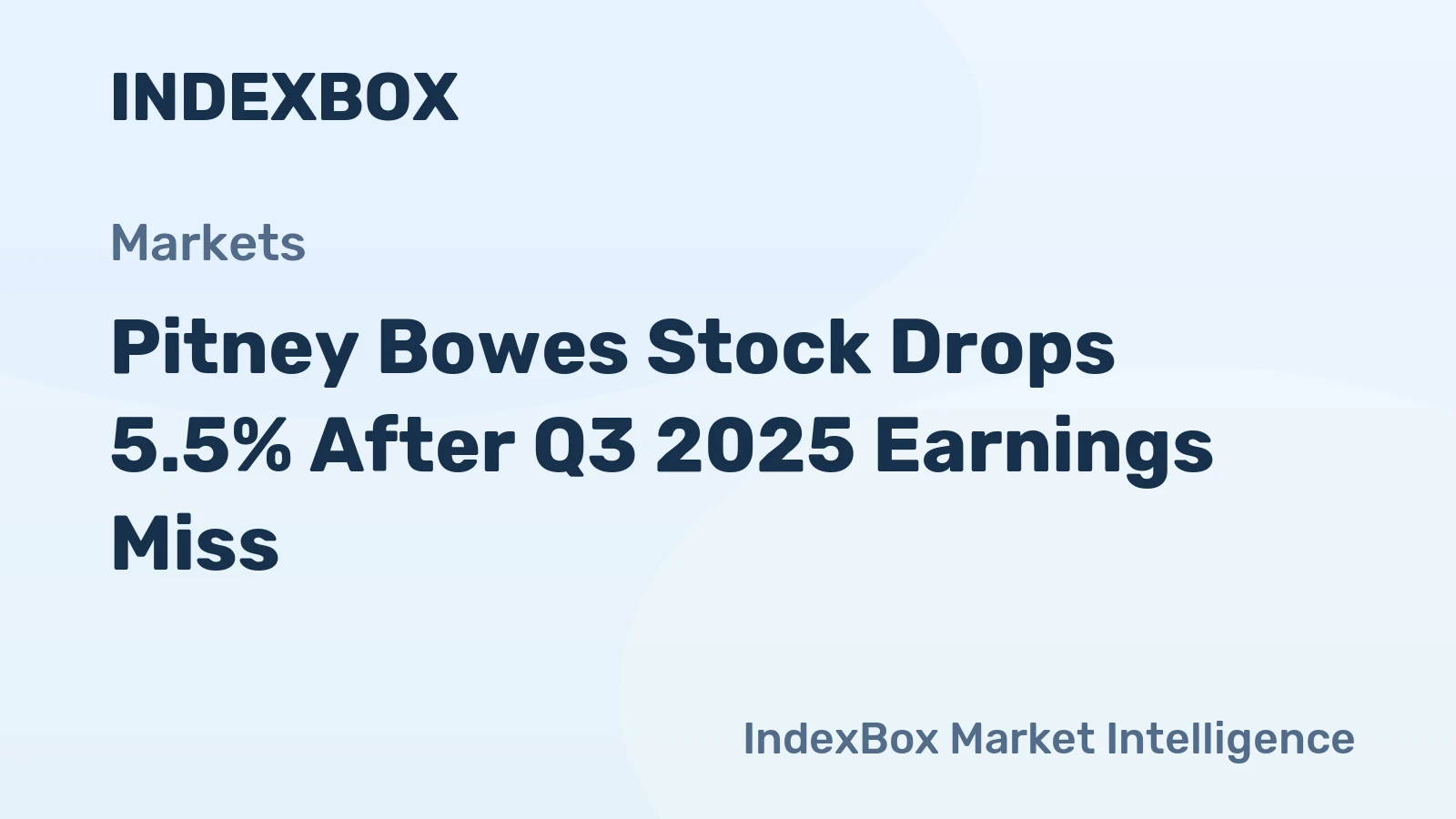 Pitney Bowes Stock Drops 5.5% After Q3 2025 Earnings Miss