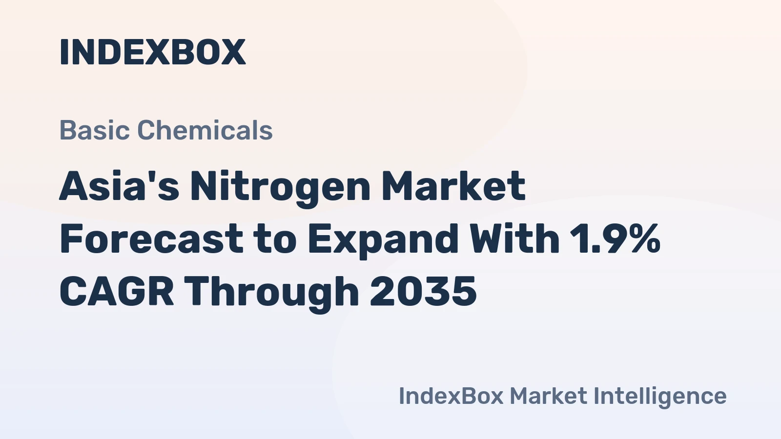 Asia's Nitrogen Market Forecast to Expand With 1.9% CAGR Through 2035