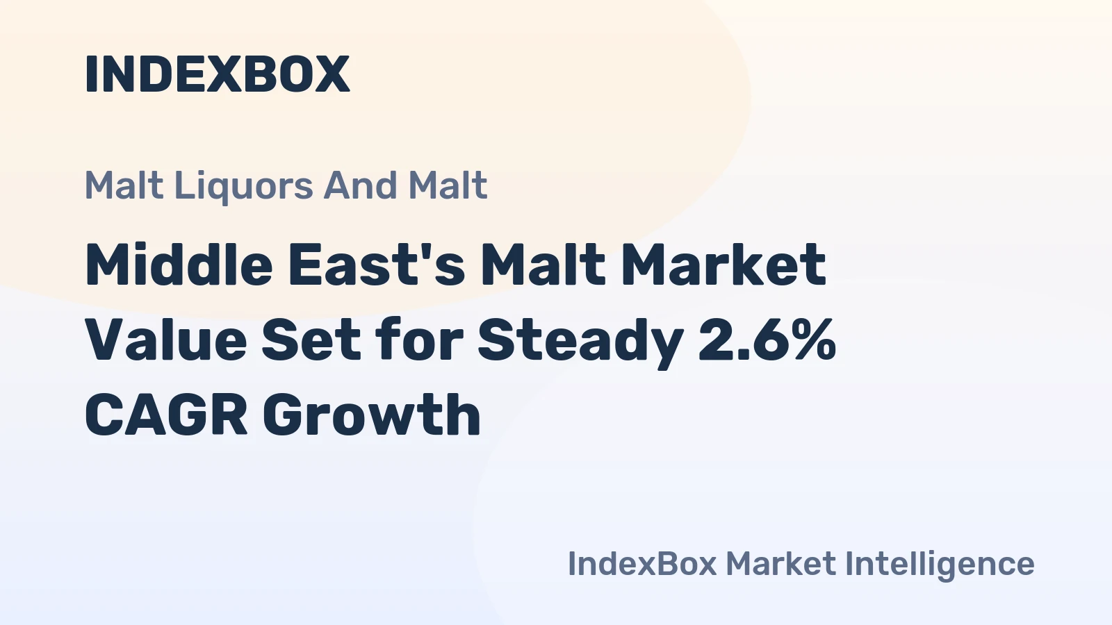 Middle East's Malt Market Value Set for Steady 2.6% CAGR Growth