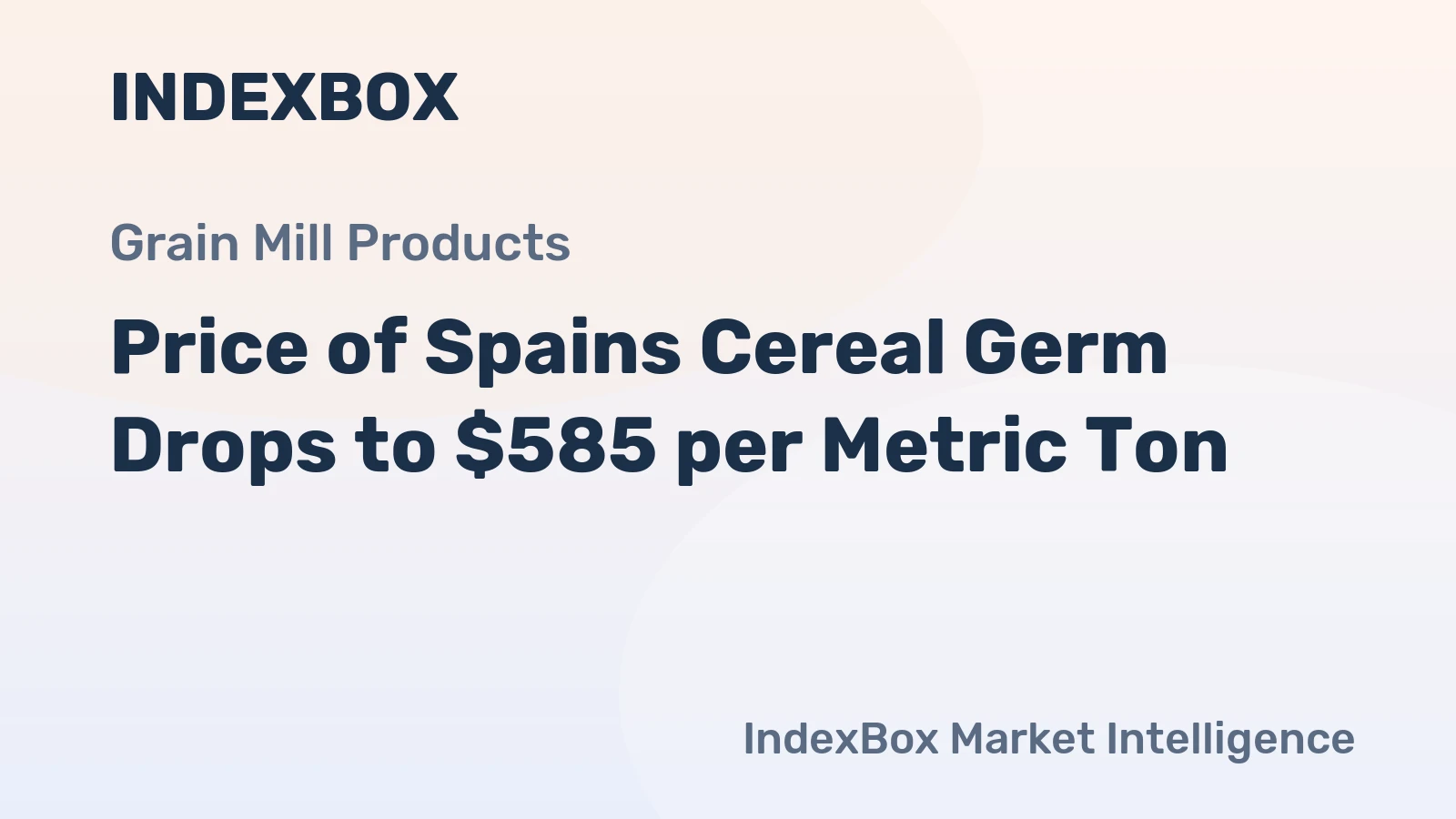 Price of Spains Cereal Germ Drops to $585 per Metric Ton