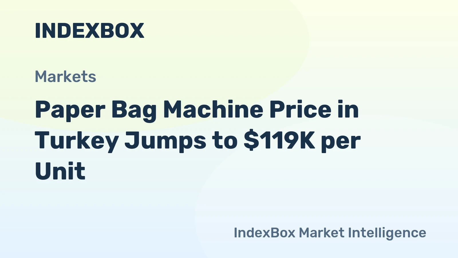 Paper Bag Machine Price in Turkey Jumps to $119K per Unit