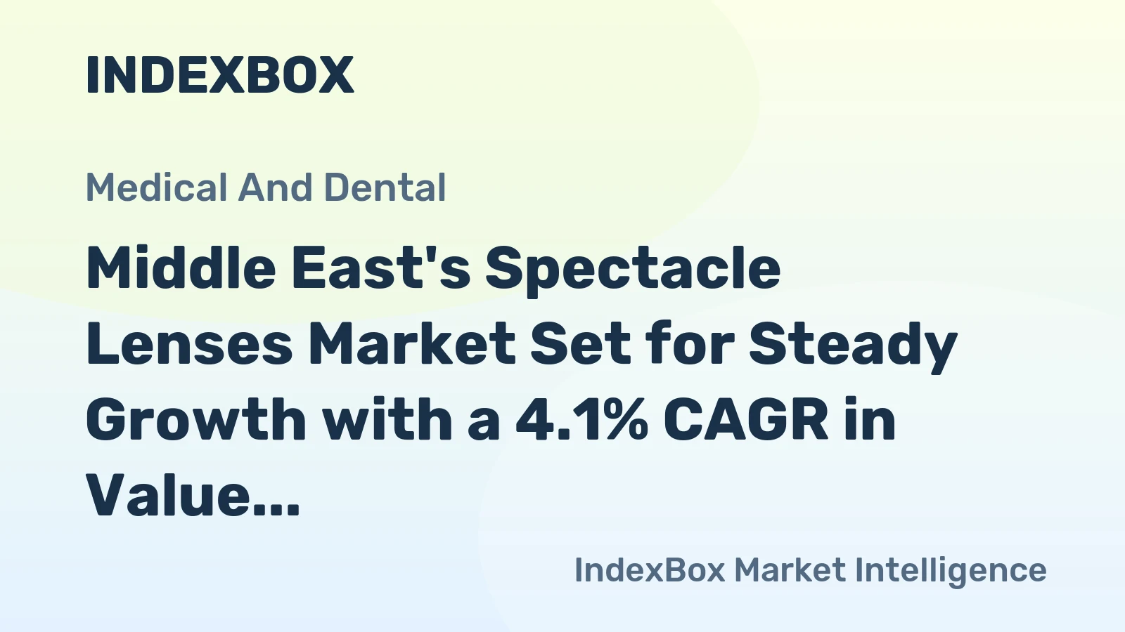 Middle East's Spectacle Lenses Market Set for Steady Growth with a 4.1% CAGR in Value