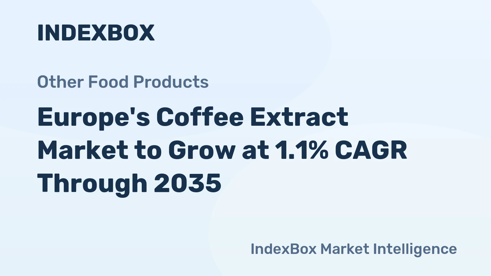 Europe's Coffee Extract Market to Grow at 1.1% CAGR Through 2035