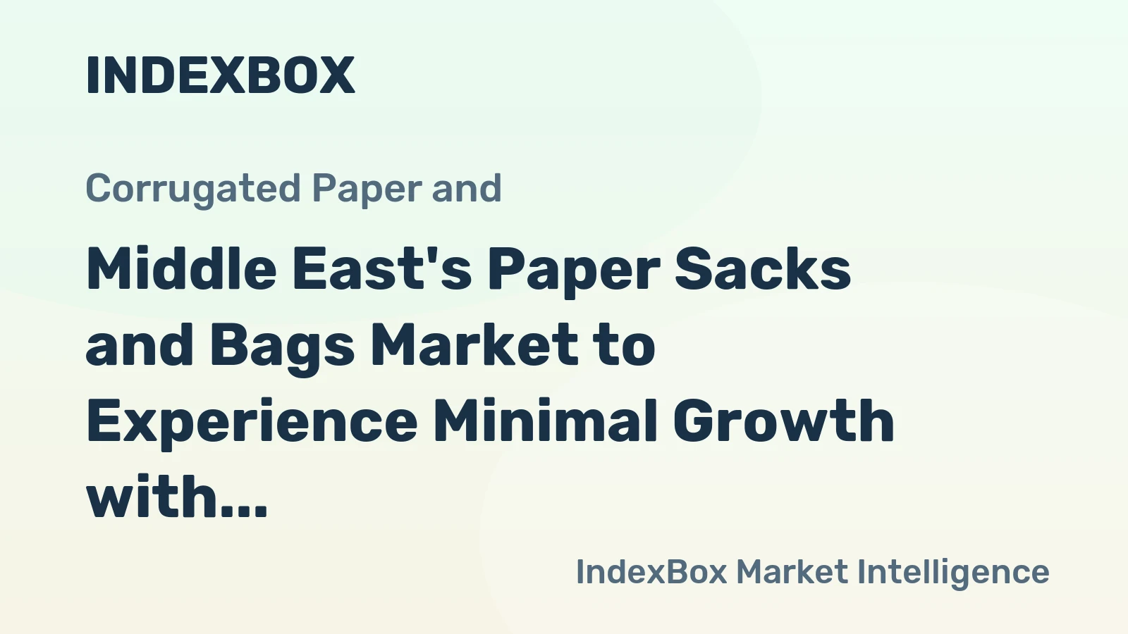 Middle East's Paper Sacks and Bags Market to Experience Minimal Growth with CAGR of +0.2%