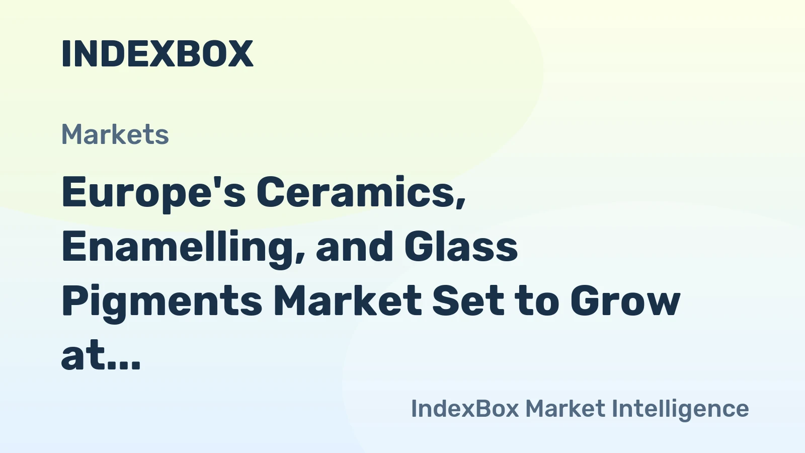 Europe's Ceramics, Enamelling, and Glass Pigments Market Set to Grow at +2.0% CAGR by 2035