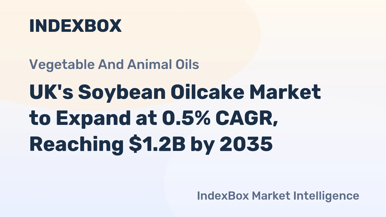 UK's Soybean Oilcake Market to Expand at 0.5% CAGR, Reaching $1.2B by 2035