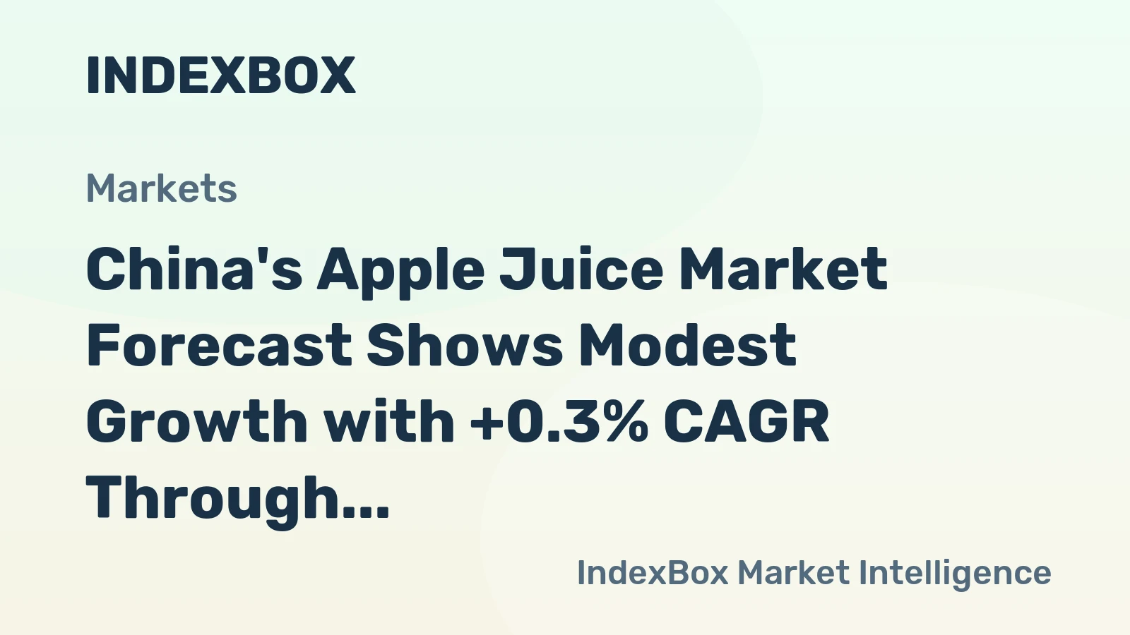 China's Apple Juice Market Forecast Shows Modest Growth with +0.3% CAGR Through 2035