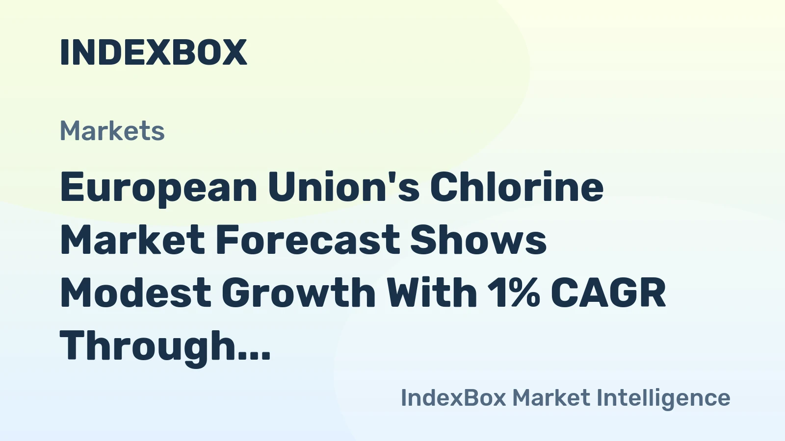 European Union's Chlorine Market Forecast Shows Modest Growth With 1% CAGR Through 2035