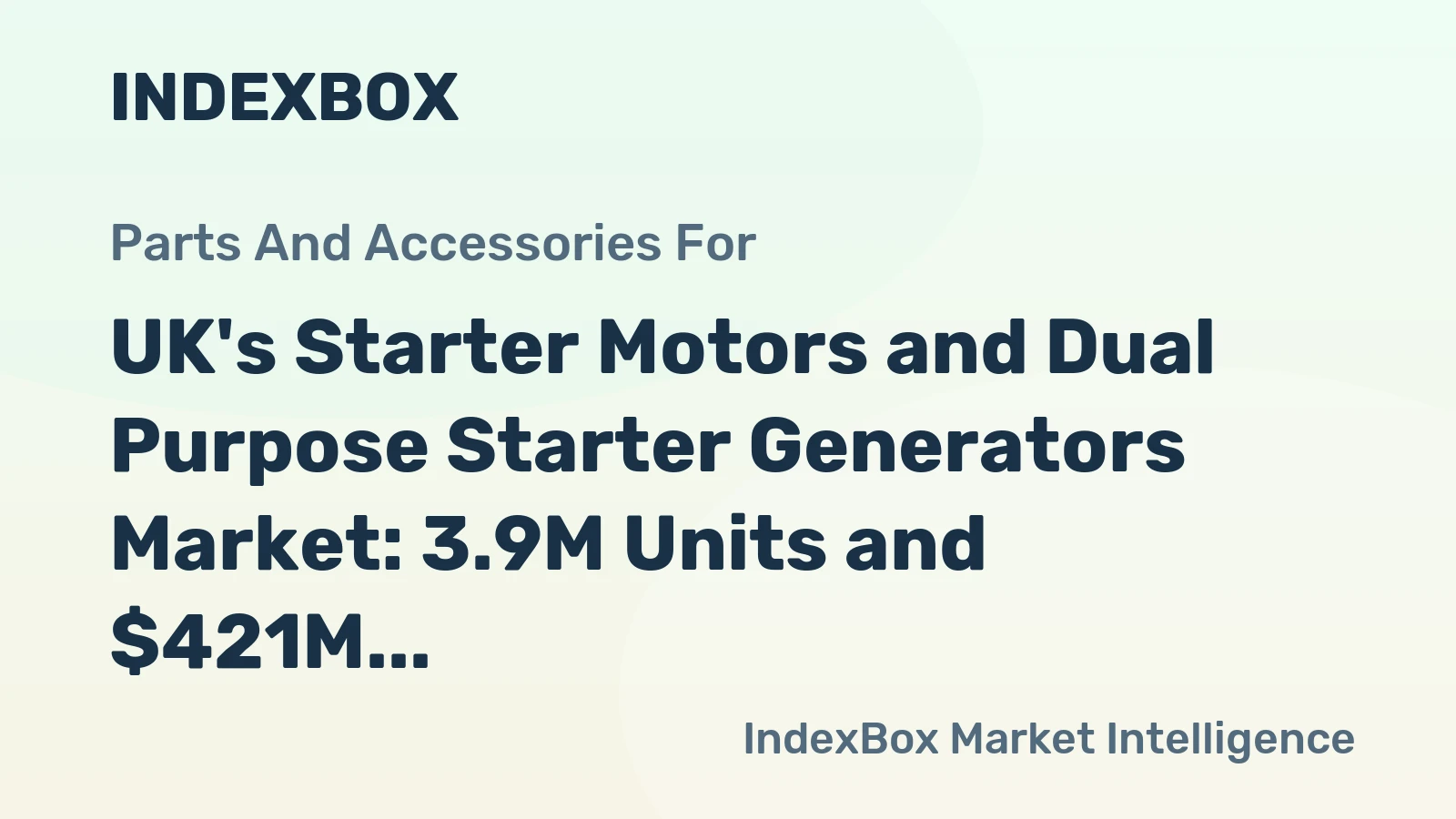 UK's Starter Motors and Dual Purpose Starter Generators Market: 3.9M Units and $421M Expected by 2035