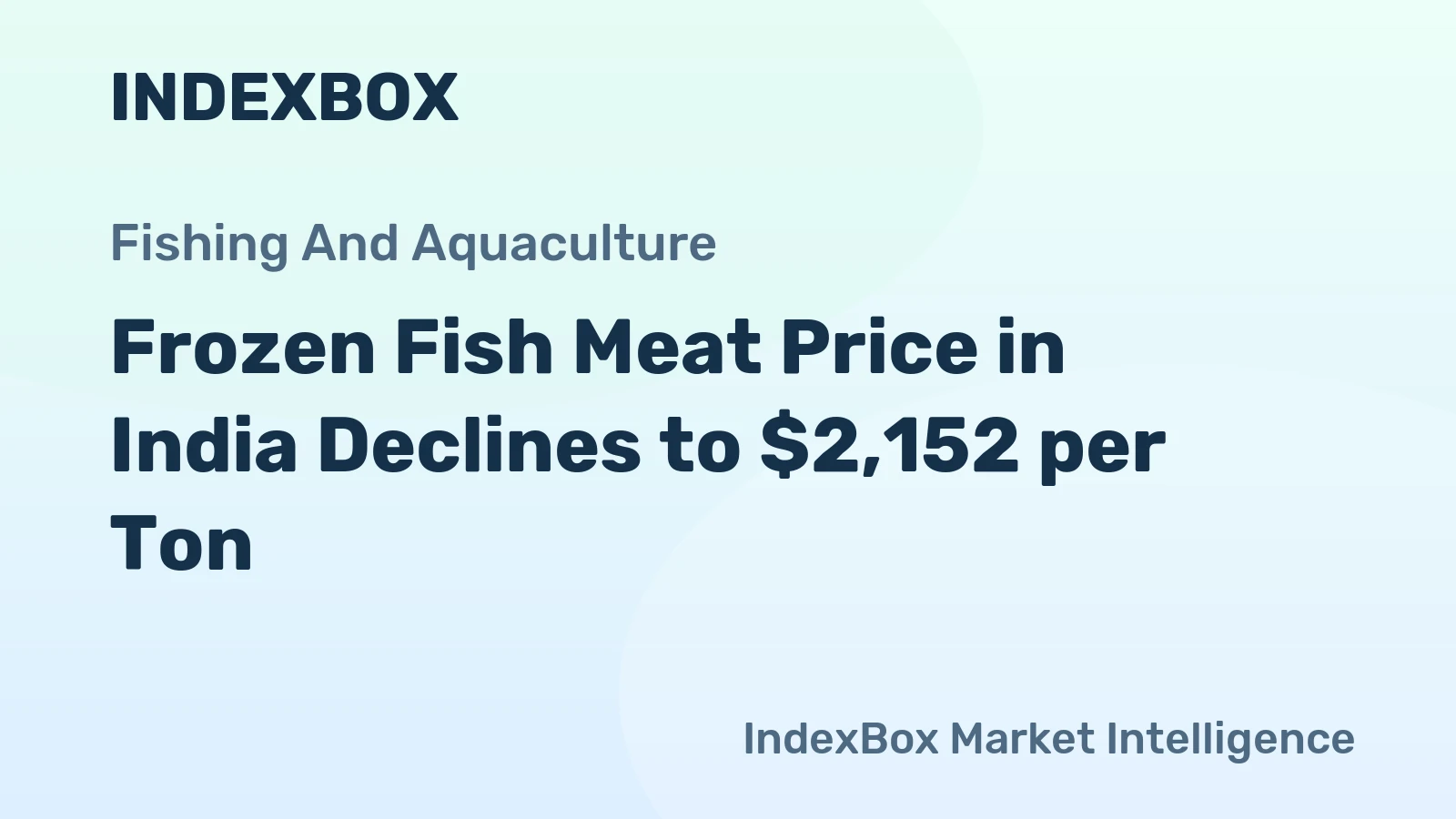Frozen Fish Meat Price in India Declines to $2,152 per Ton