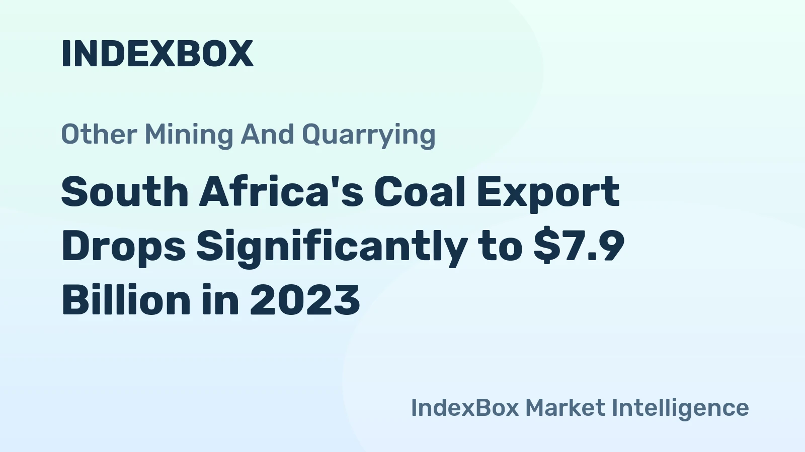 South Africa's Coal Export Drops Significantly to $7.9 Billion in 2023