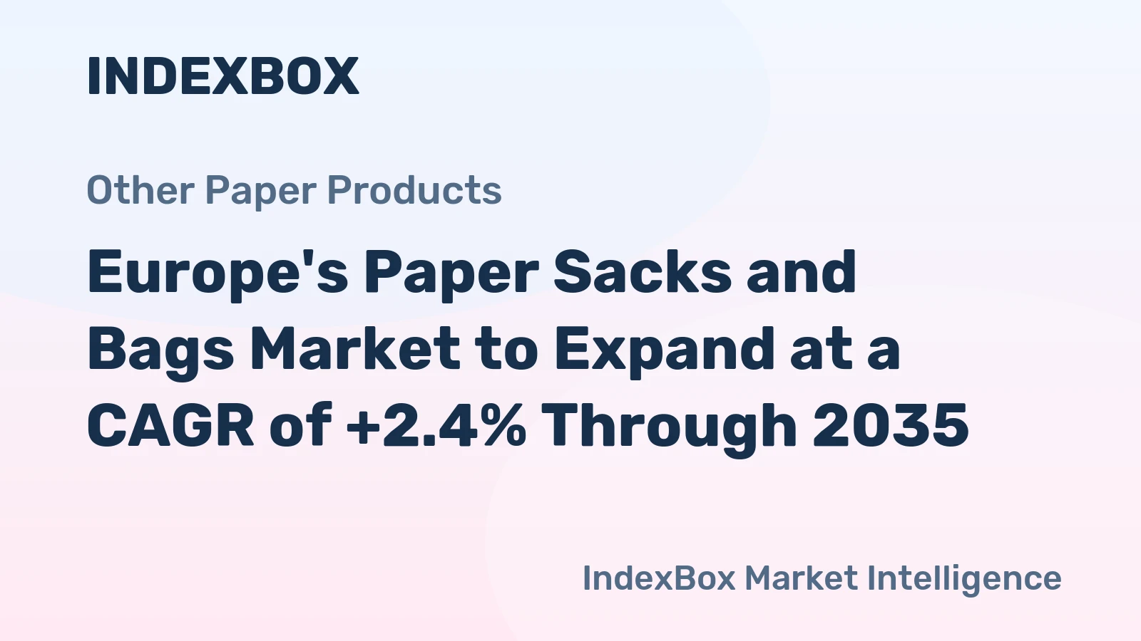 Europe's Paper Sacks and Bags Market to Expand at a CAGR of +2.4% Through 2035