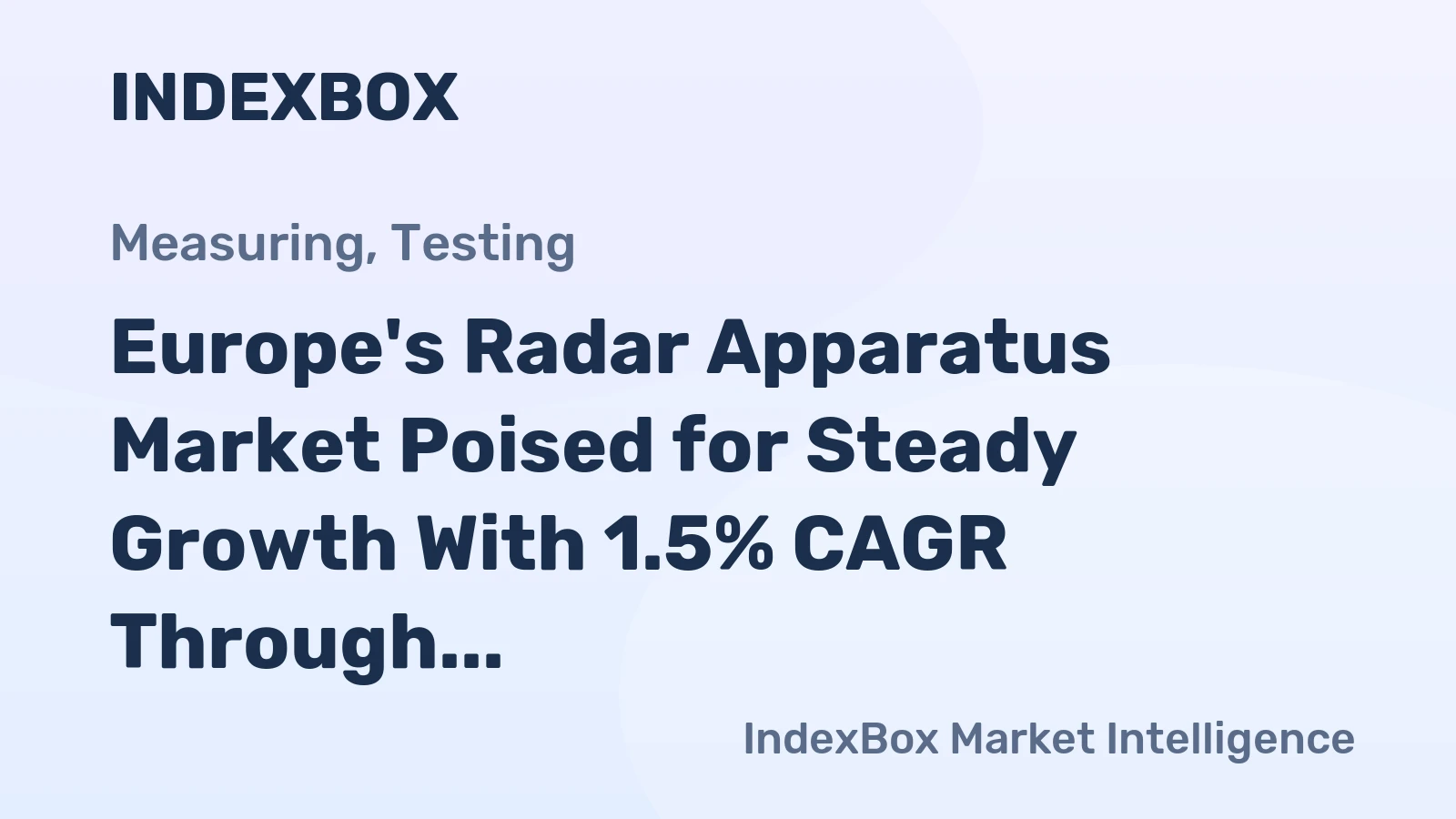 Europe's Radar Apparatus Market Poised for Steady Growth With 1.5% CAGR Through 2035