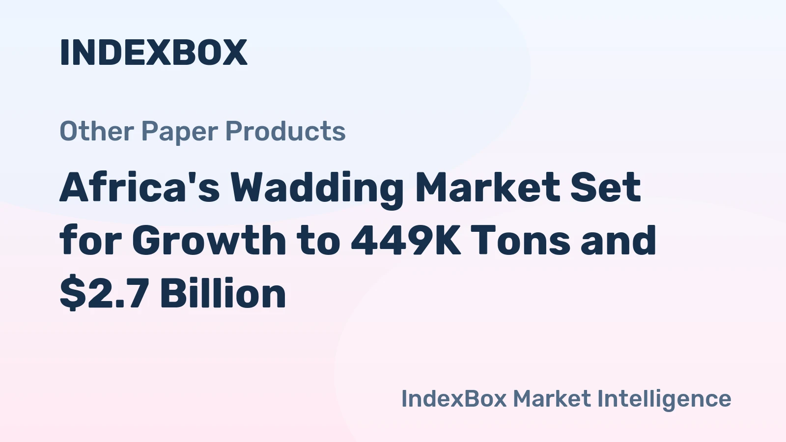 Africa's Wadding Market Set for Growth to 449K Tons and $2.7 Billion