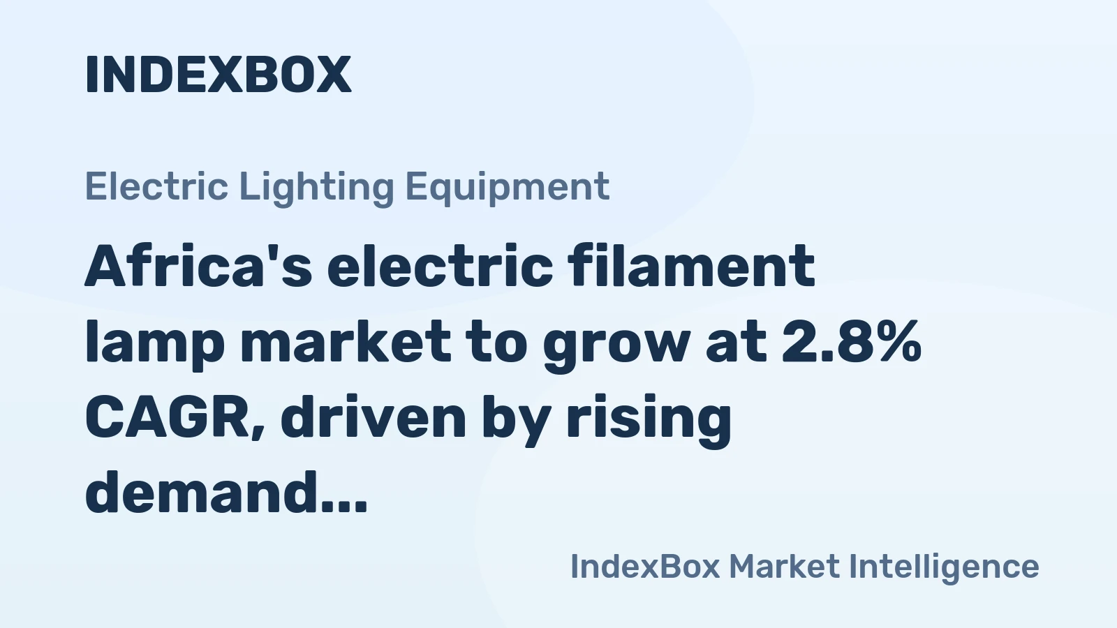 Africa's electric filament lamp market to grow at 2.8% CAGR, driven by rising demand and projected to reach $551M by 2035.