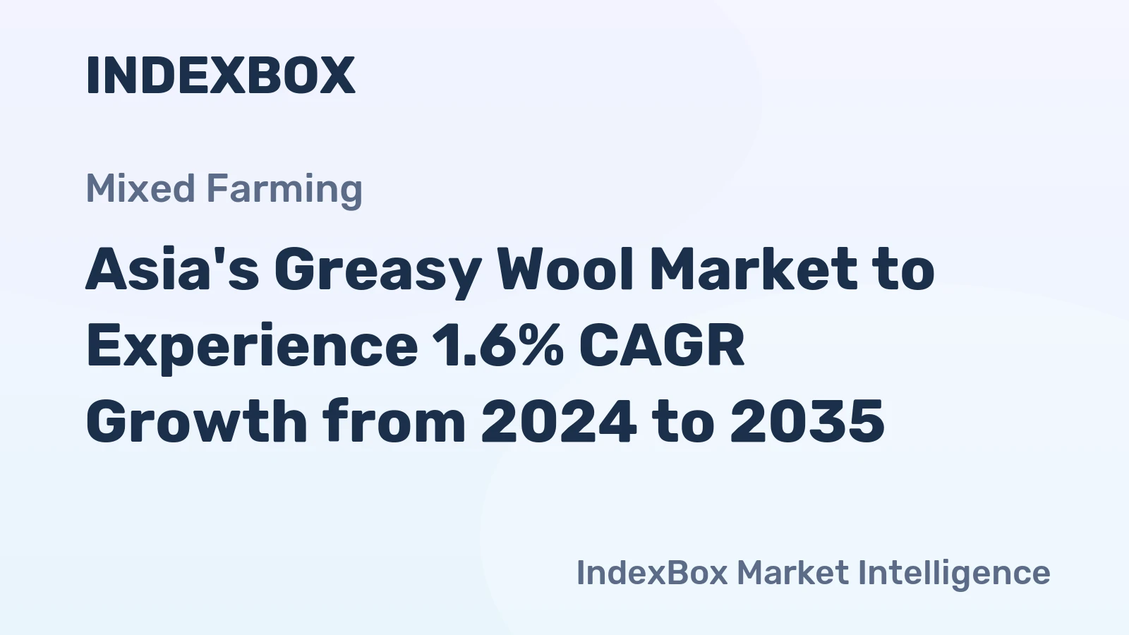 Asia's Greasy Wool Market to Experience 1.6% CAGR Growth from 2024 to 2035