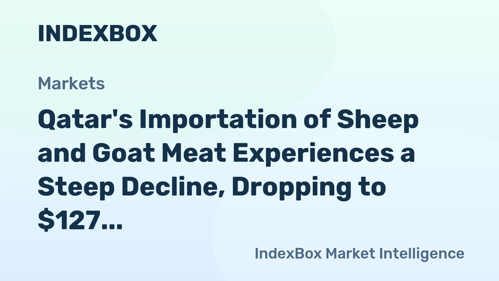 Qatar's Importation of Sheep and Goat Meat Experiences a Steep Decline, Dropping to $127 Million in 2024