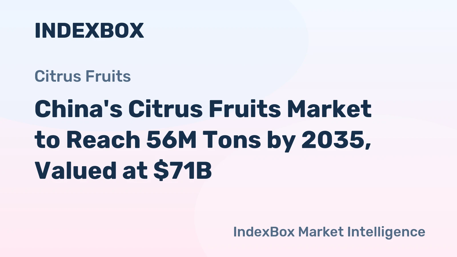 China's Citrus Fruits Market to Reach 56M Tons by 2035, Valued at $71B