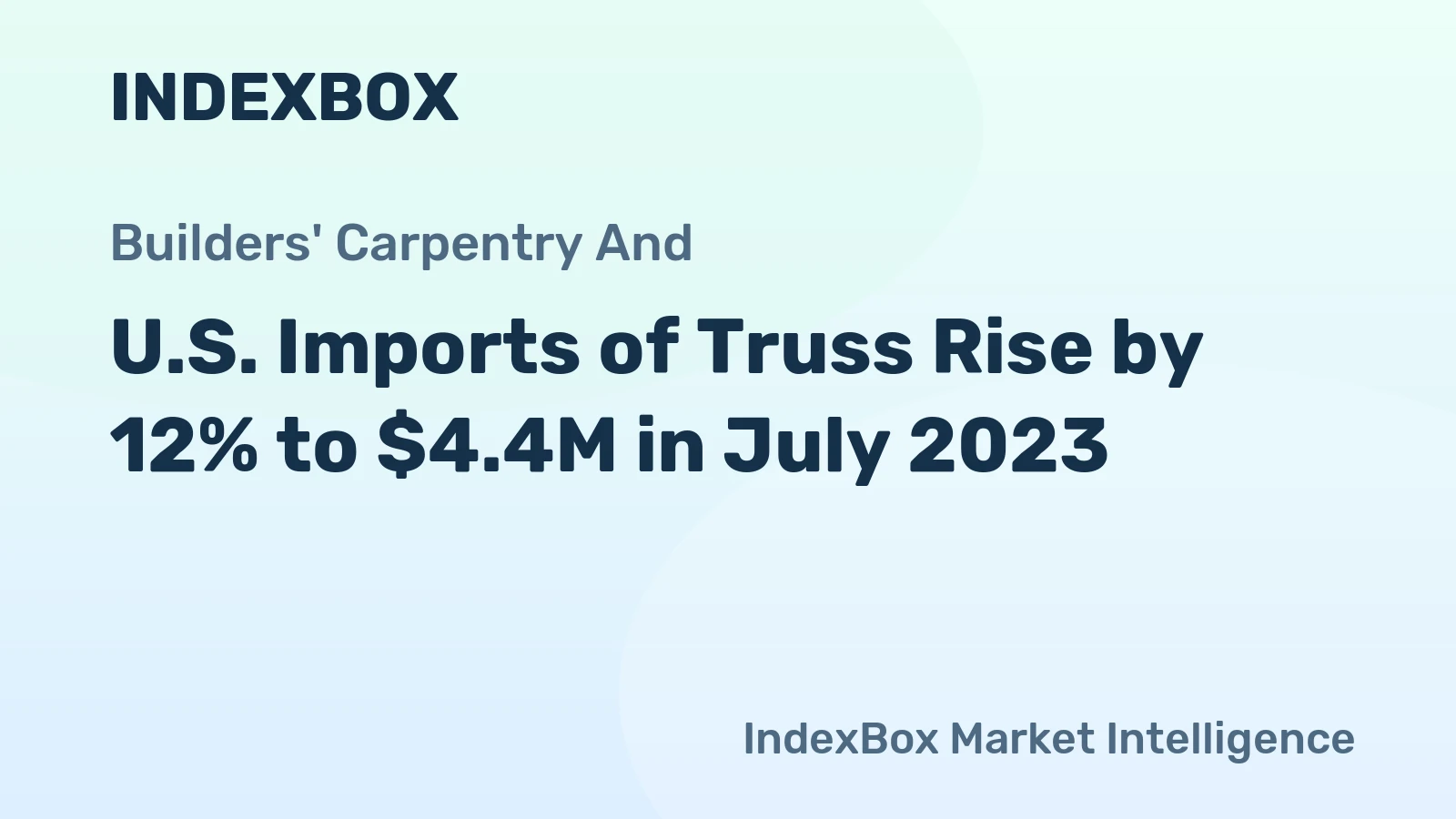 U.S. Imports of Truss Rise by 12% to $4.4M in July 2023