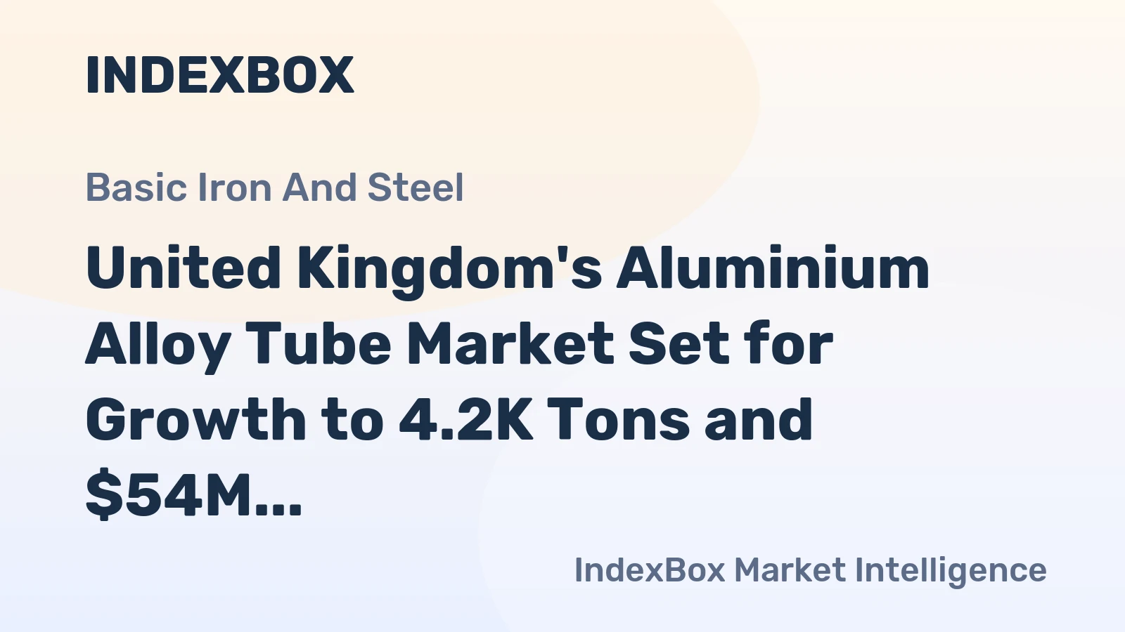 United Kingdom's Aluminium Alloy Tube Market Set for Growth to 4.2K Tons and $54M