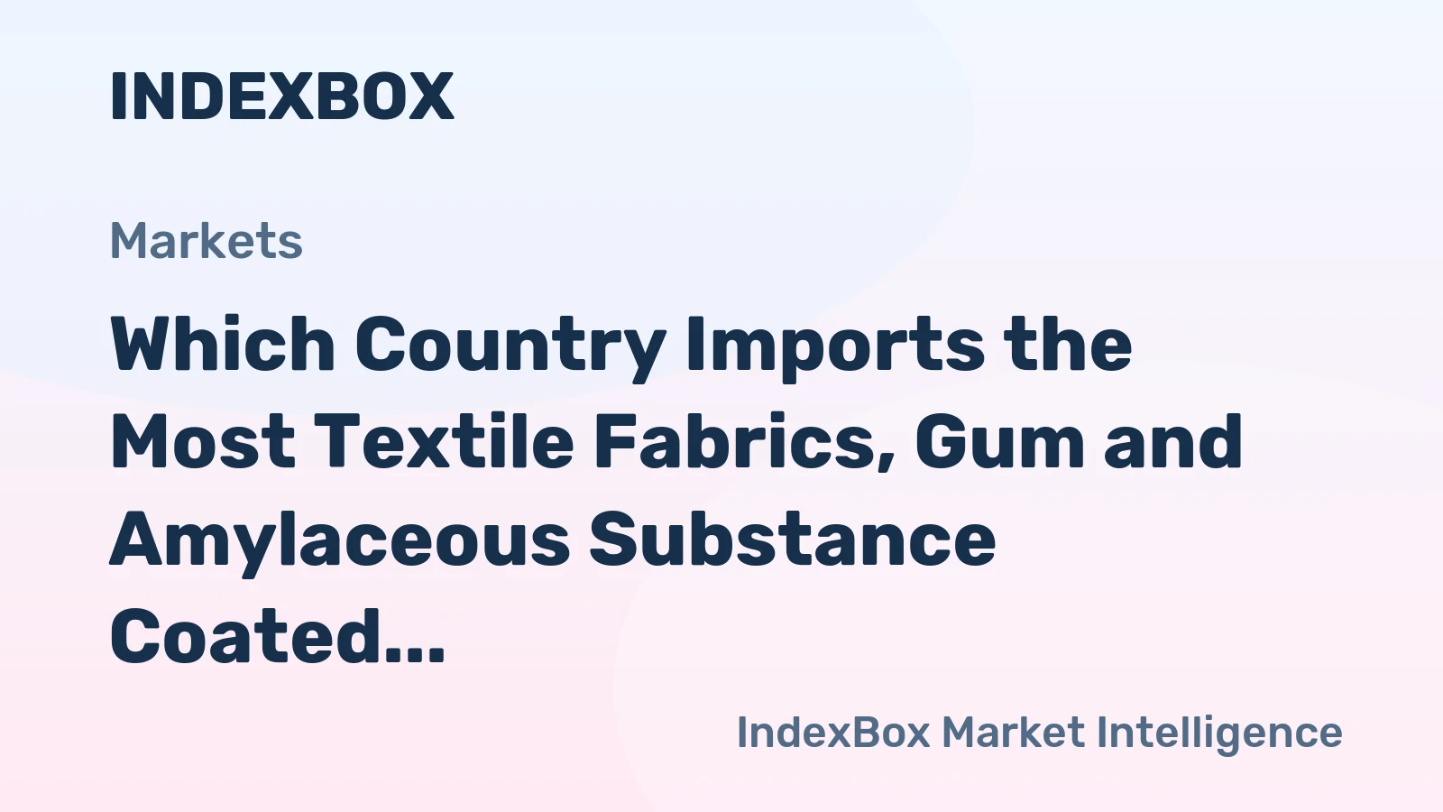 Which Country Imports the Most Textile Fabrics, Gum and Amylaceous Substance Coated in the World?