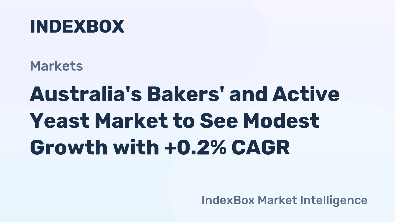 Australia's Bakers' and Active Yeast Market to See Modest Growth with +0.2% CAGR