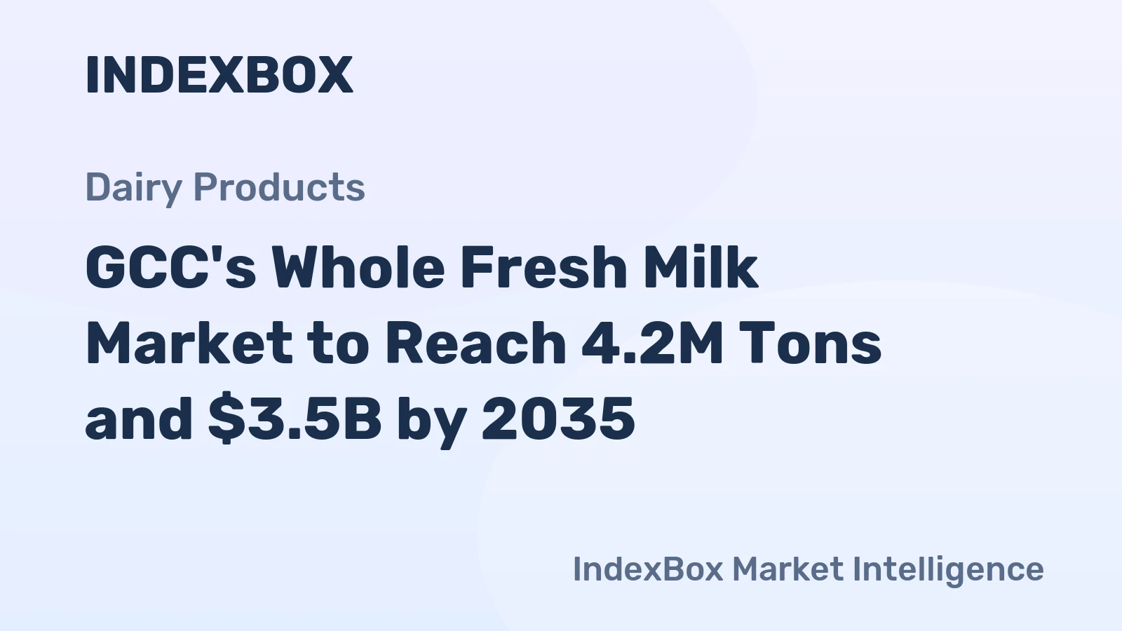 GCC's Whole Fresh Milk Market to Reach 4.2M Tons and $3.5B by 2035