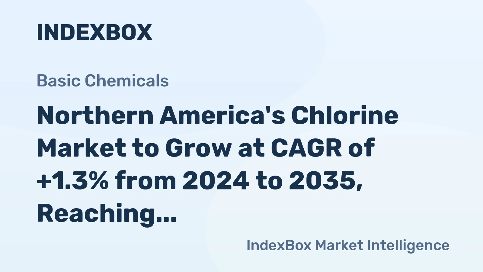Northern America's Chlorine Market to Grow at CAGR of +1.3% from 2024 to 2035, Reaching $1.6B