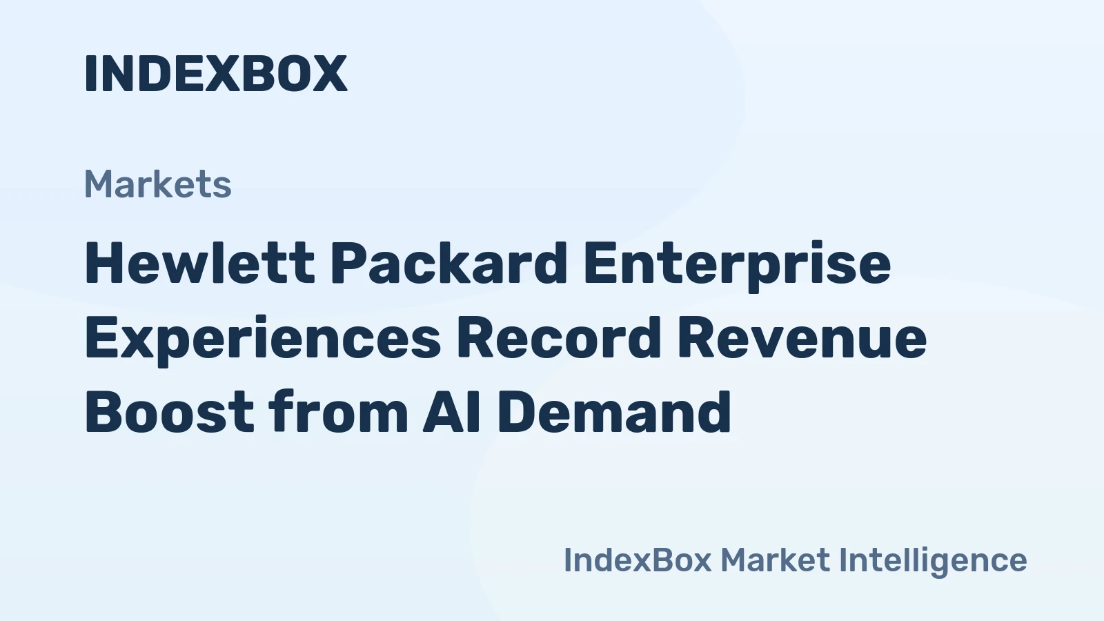 Hewlett Packard Enterprise Experiences Record Revenue Boost from AI Demand