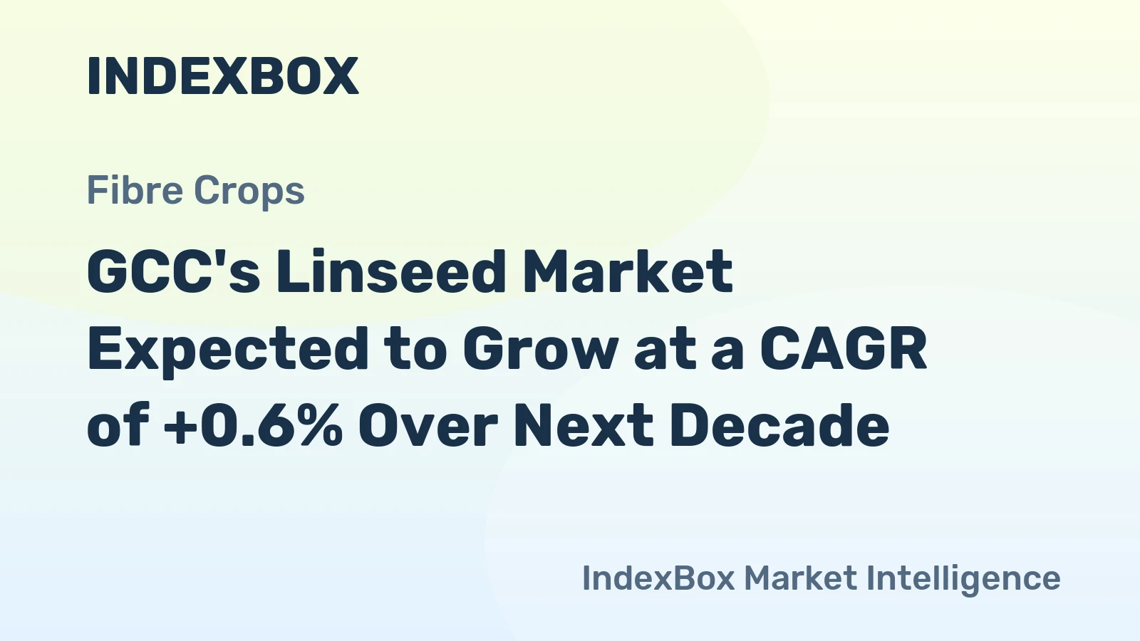 GCC's Linseed Market Expected to Grow at a CAGR of +0.6% Over Next Decade
