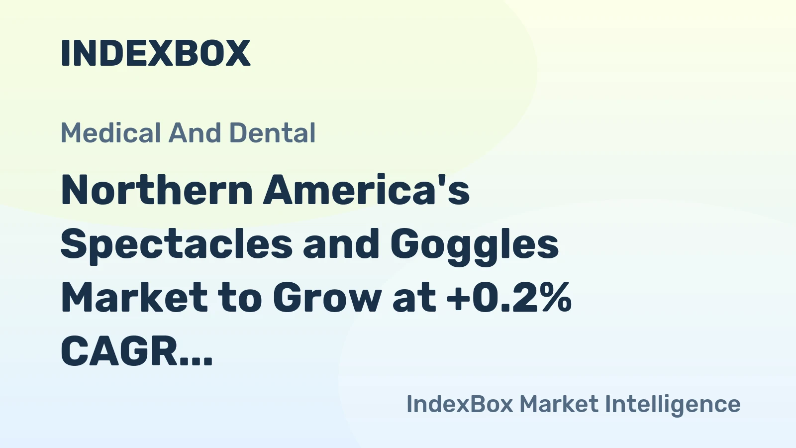 Northern America's Spectacles and Goggles Market to Grow at +0.2% CAGR, Reaching $1.1B by 2035