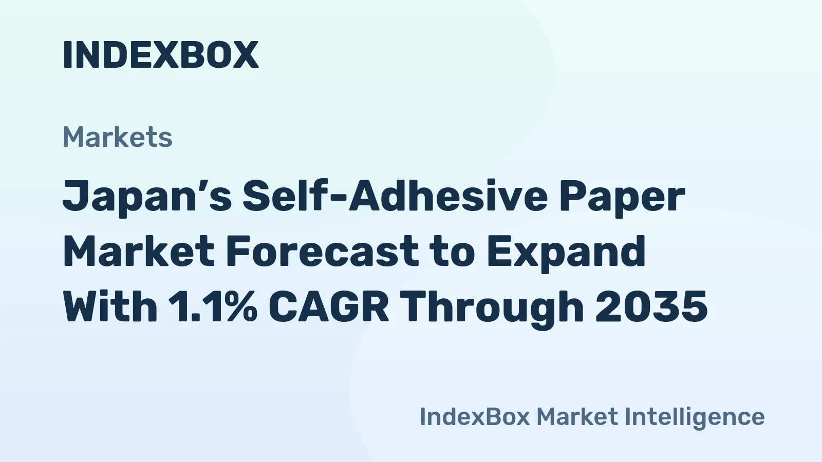 Japan’s Self-Adhesive Paper Market Forecast to Expand With 1.1% CAGR Through 2035